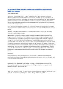 Greenwich Academic Literature Archive - An interprofessional approach ...